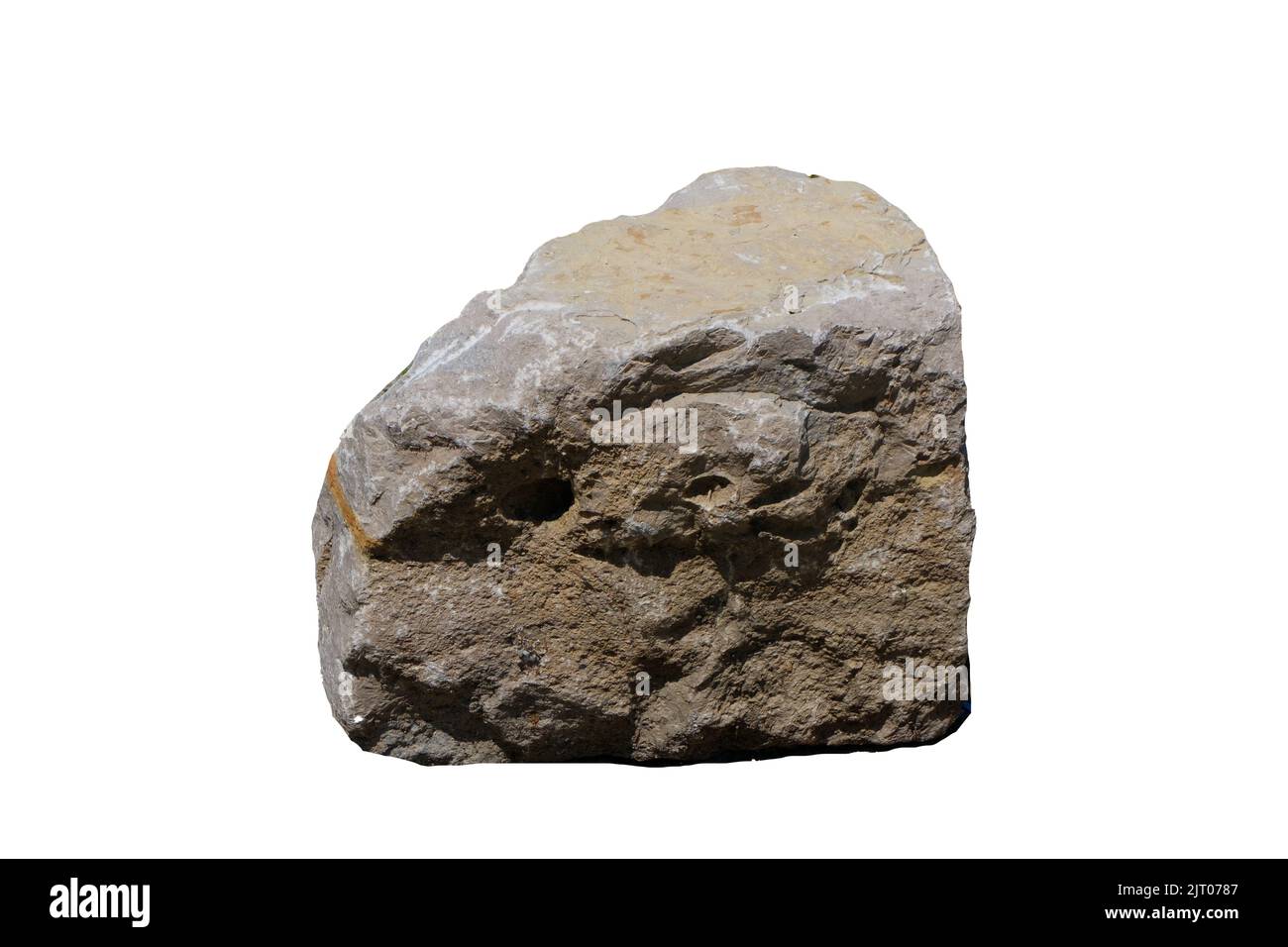 big stone boulder isolated on white background Stock Photo - Alamy