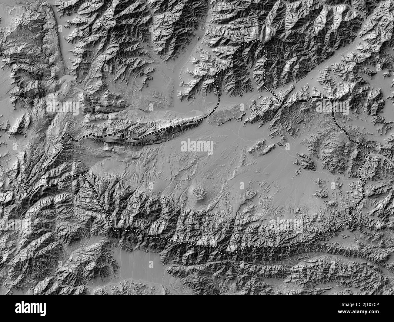 Nangarhar, province of Afghanistan. Bilevel elevation map with lakes ...