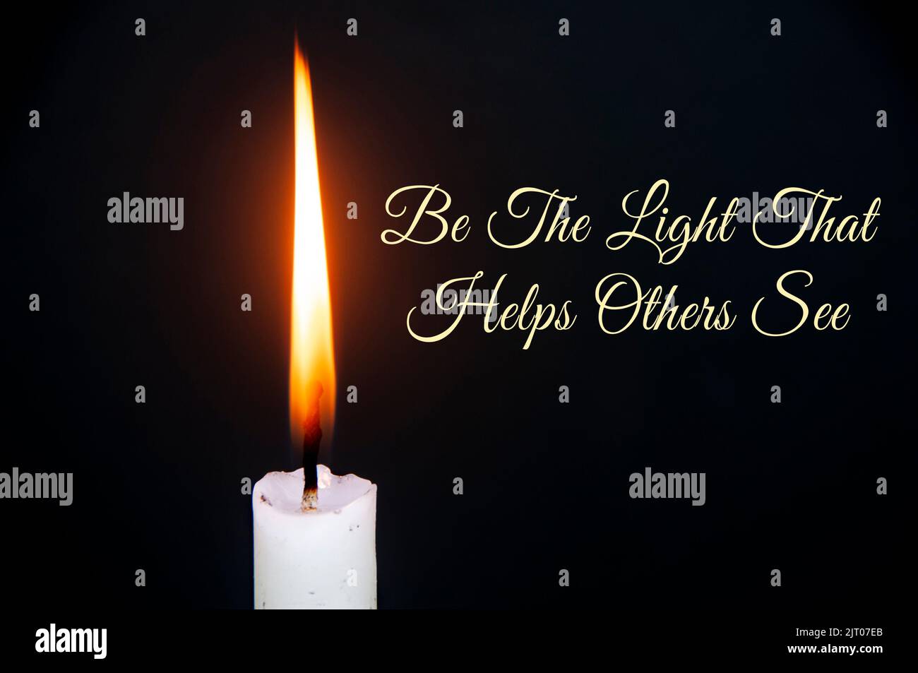Inspirational quote text - Be the light that helps others see. With ...