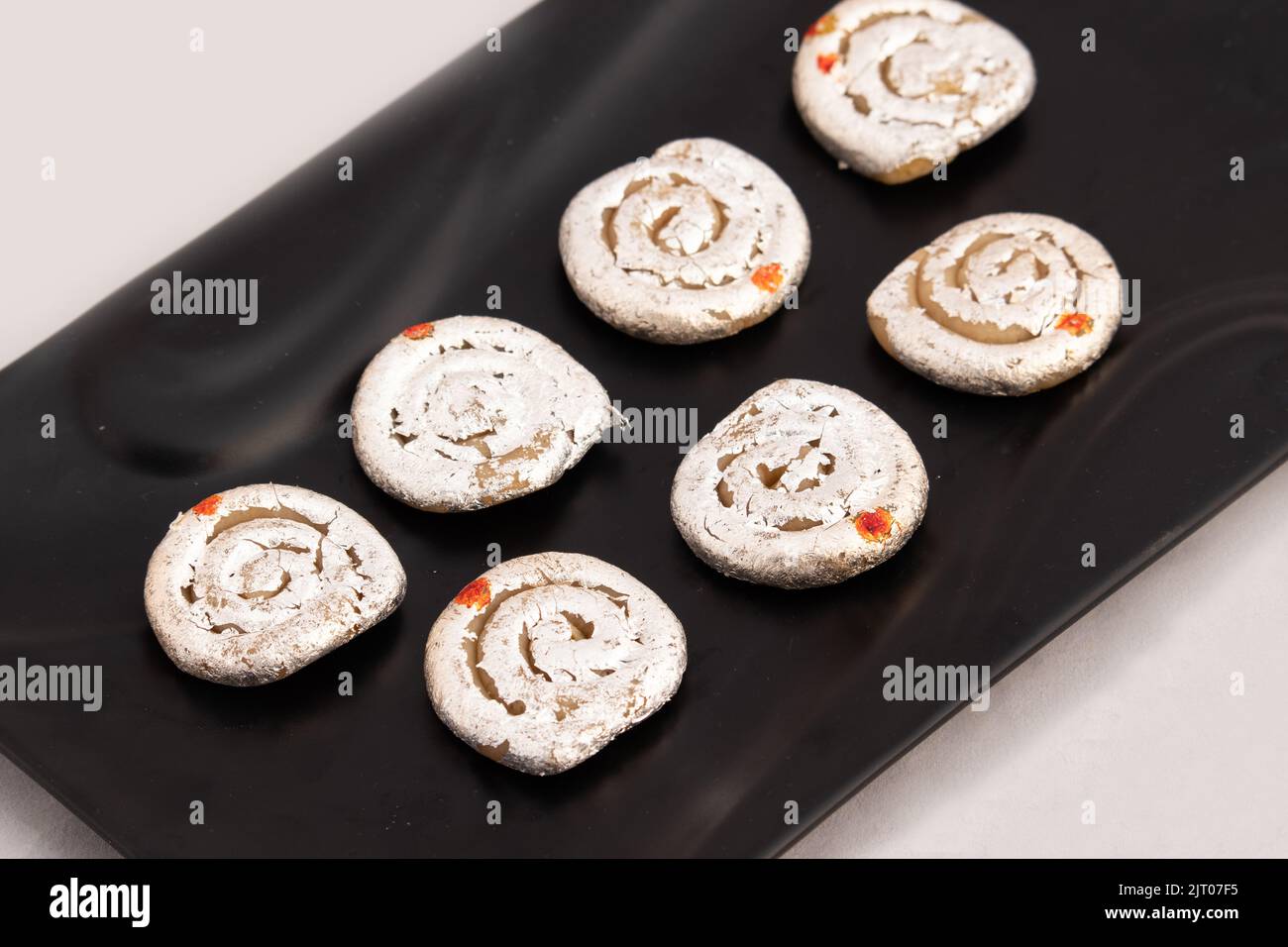 Indian Mithai Kaju Jalebi Also Known As Kaju Katli, Kaju Dilkhush Is ...