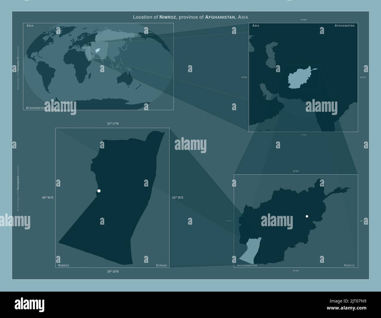 Nimroz, province of Afghanistan. Diagram showing the location of the ...