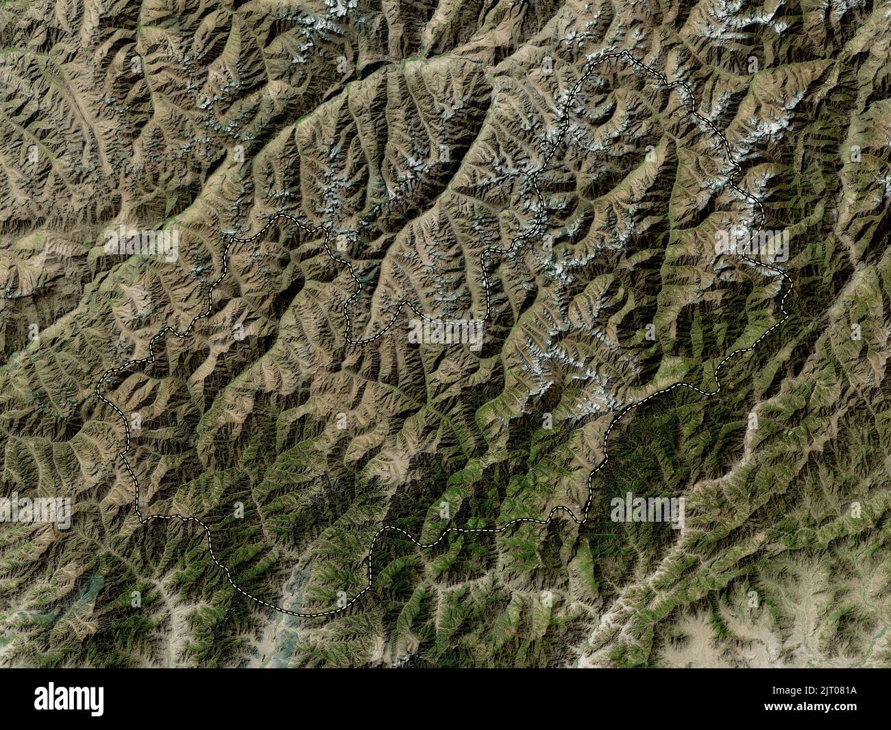 Nuristan, province of Afghanistan. High resolution satellite map Stock ...