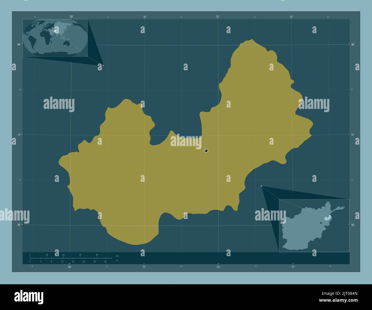 Nuristan, province of Afghanistan. Solid color shape. Corner auxiliary ...