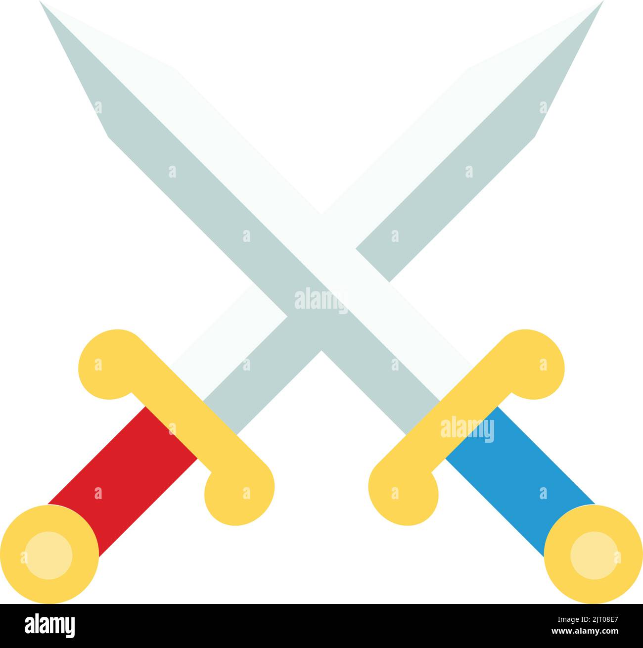 Blue crossed swords Stock Vector Images - Alamy