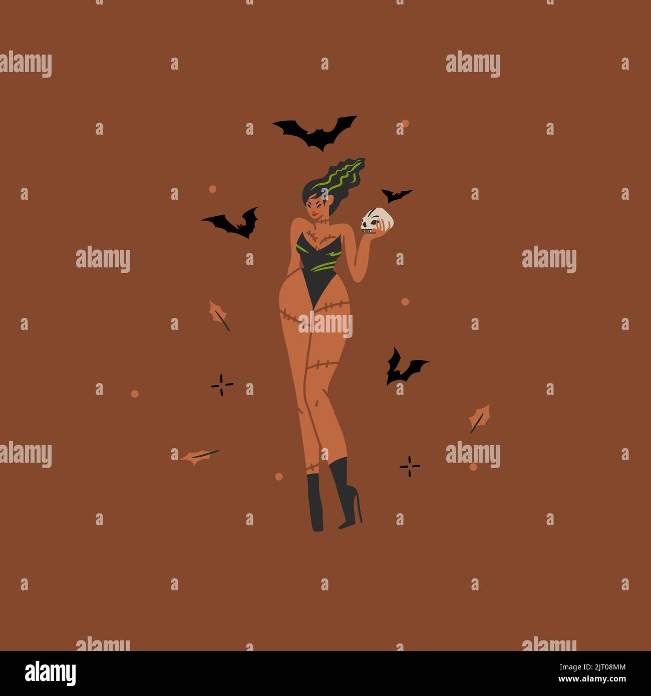 Hand drawn abstract vector graphic clipart illustrations,Halloween ...