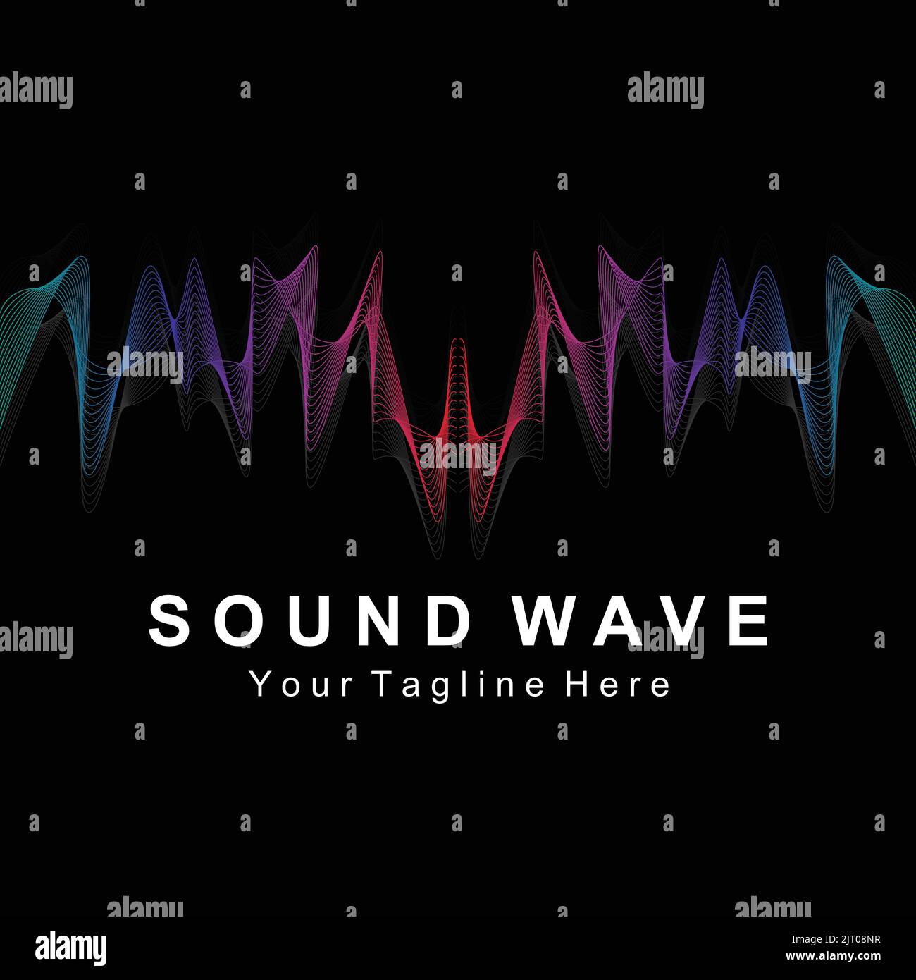 Sound waves beats logo hi-res stock photography and images - Alamy