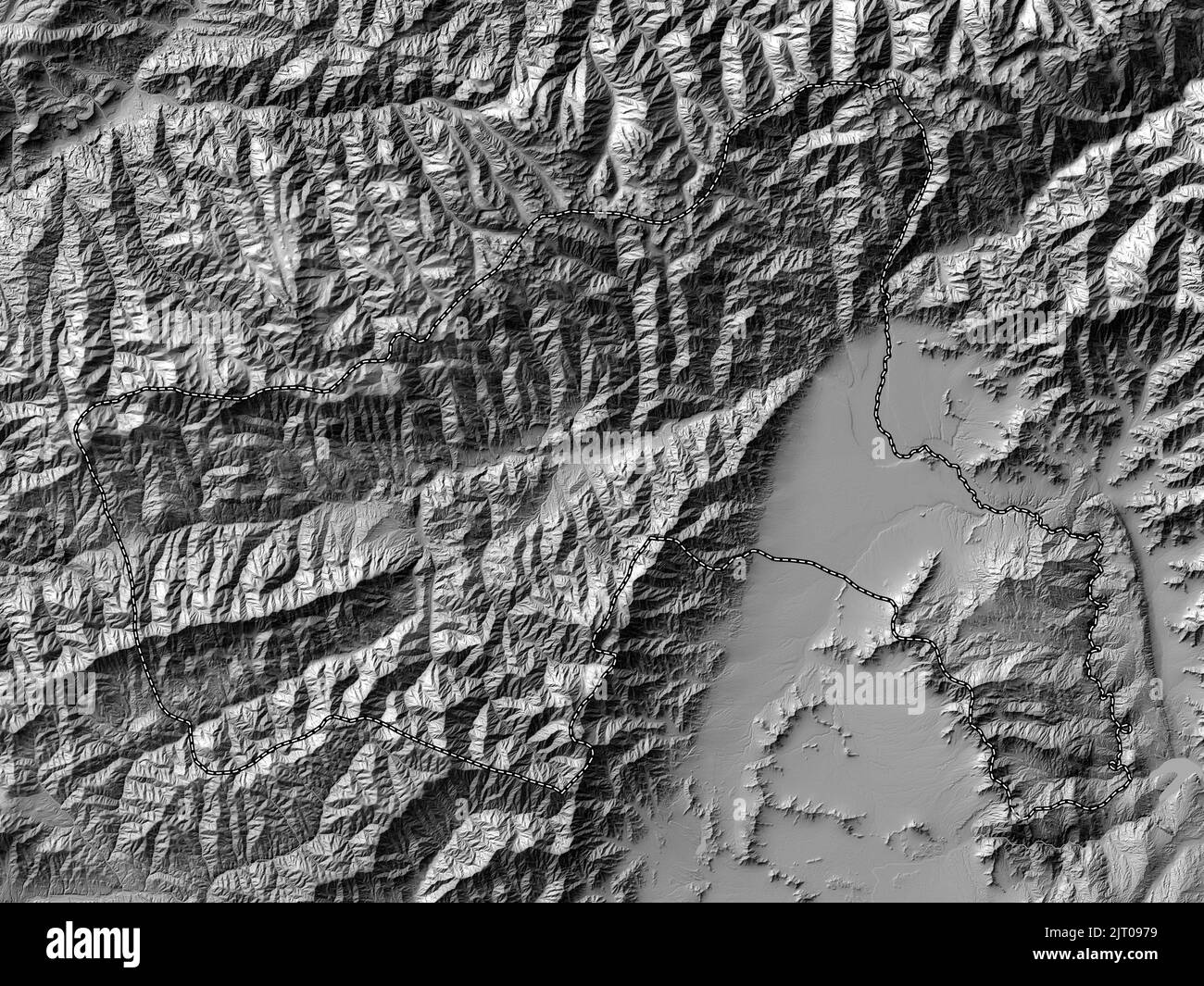 Parwan, province of Afghanistan. Bilevel elevation map with lakes and ...