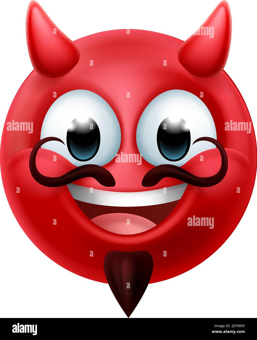 Devil Emoji Emoticon Man Face Cartoon Icon Mascot Stock Vector Image ...