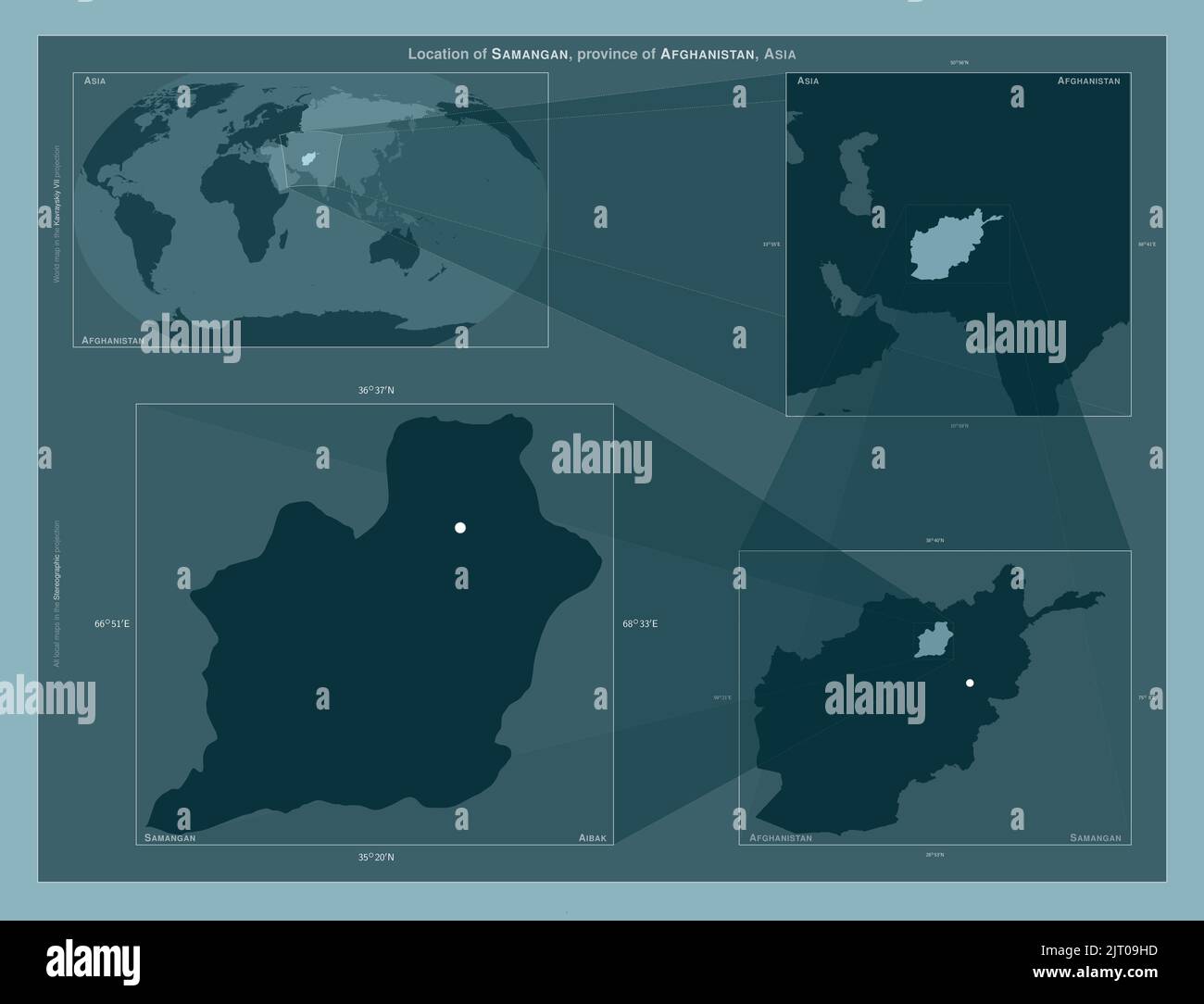 Samangan, province of Afghanistan. Diagram showing the location of the ...