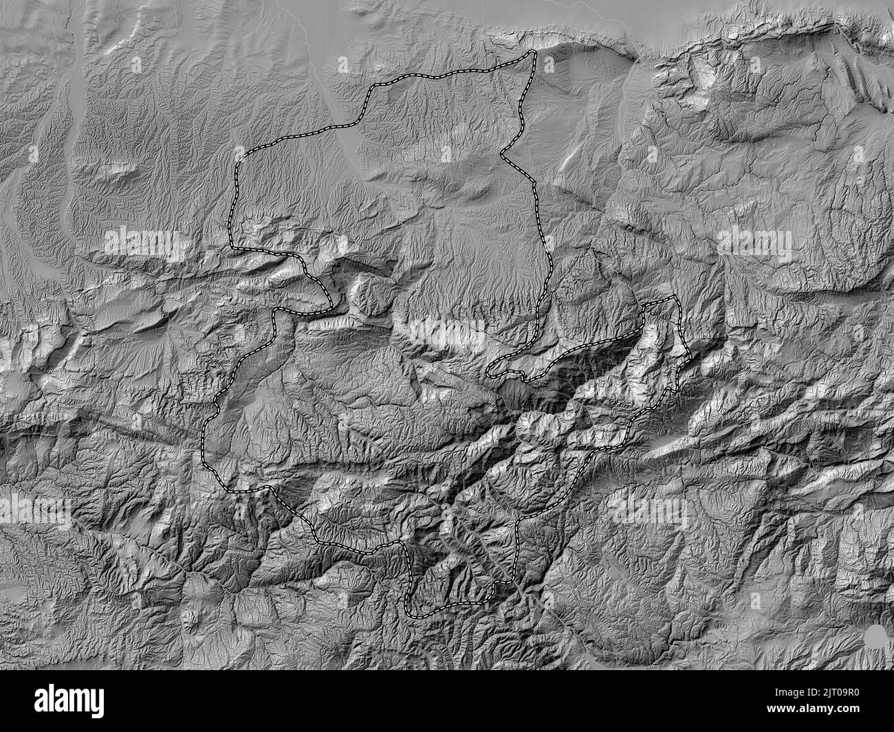 Sari Pul, province of Afghanistan. Bilevel elevation map with lakes and ...