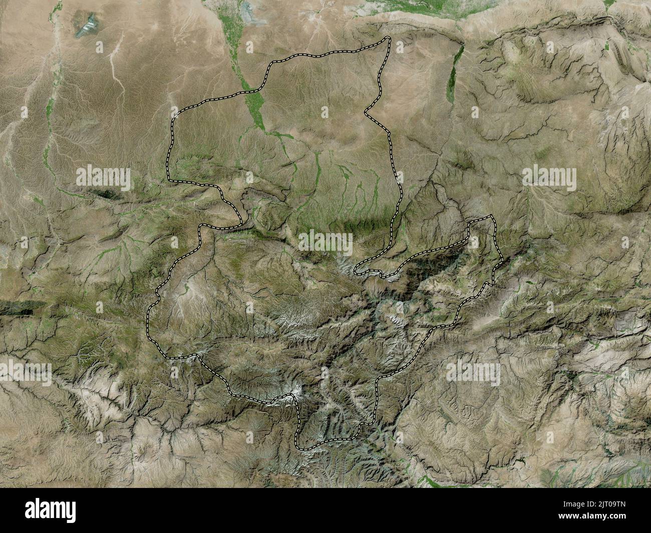 Sari Pul, province of Afghanistan. High resolution satellite map Stock ...