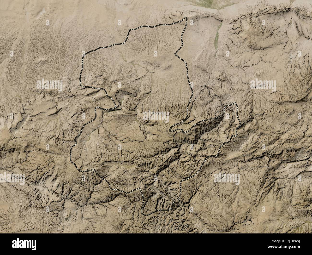 Sari Pul, province of Afghanistan. Low resolution satellite map Stock ...
