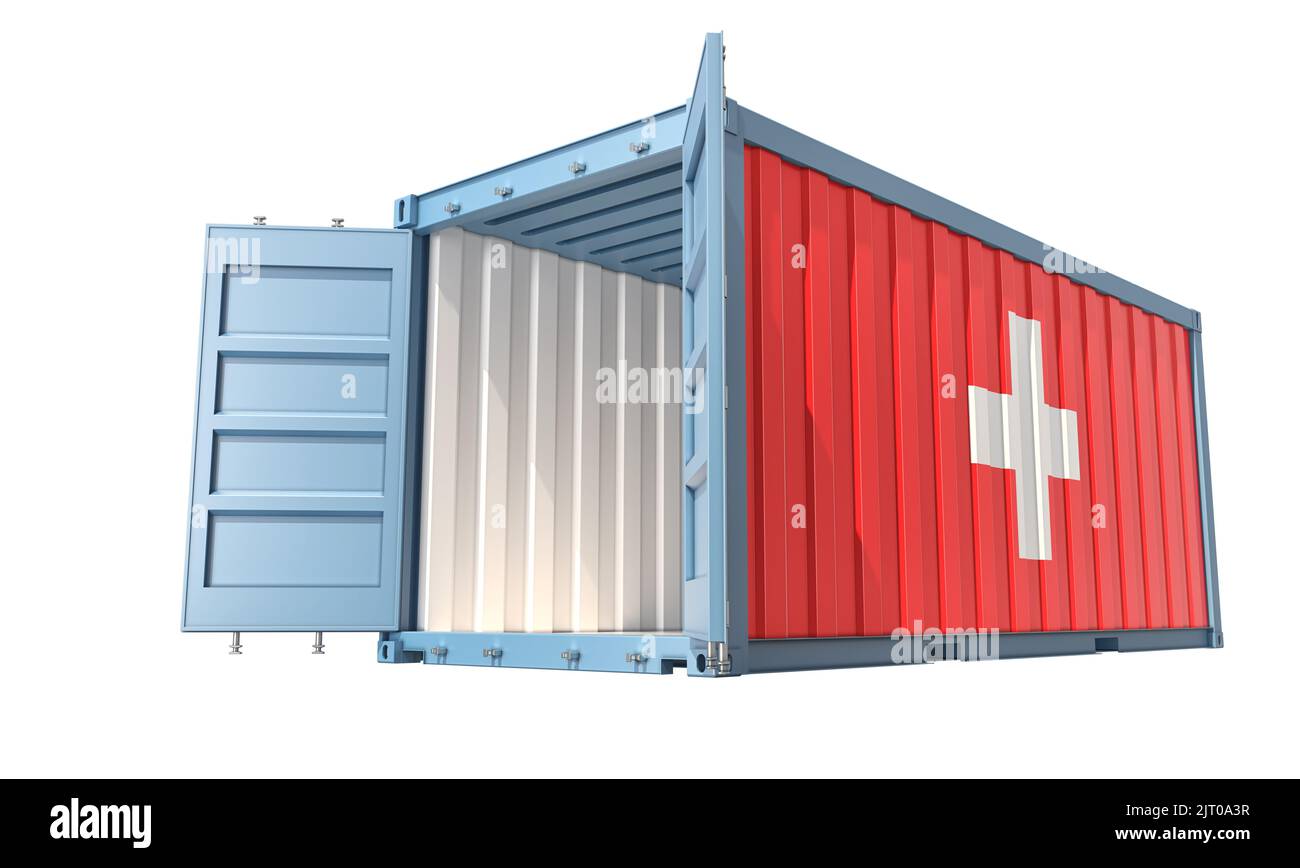 Switzerland flag container hi-res stock photography and images - Alamy