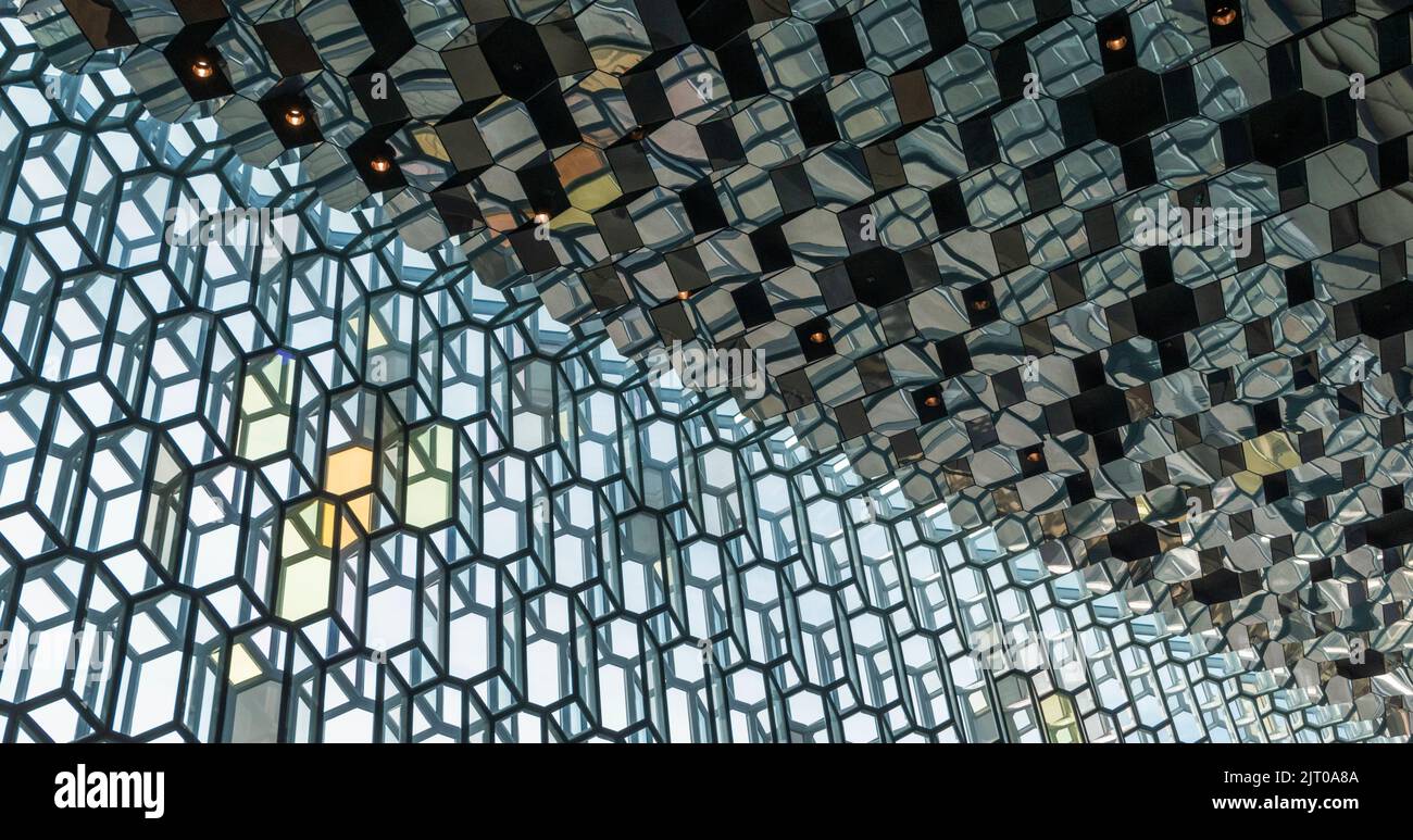 Interior shot of Harpa Concert Hall, Reykjavik, Iceland Stock Photo - Alamy