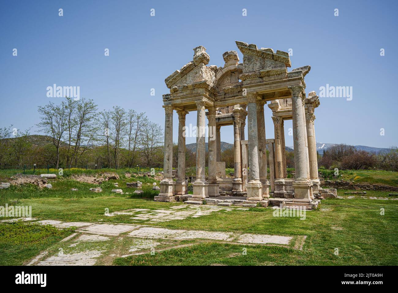 The temple of Aphrodite, in the Aphrodisias Ancient City in Turkey ...