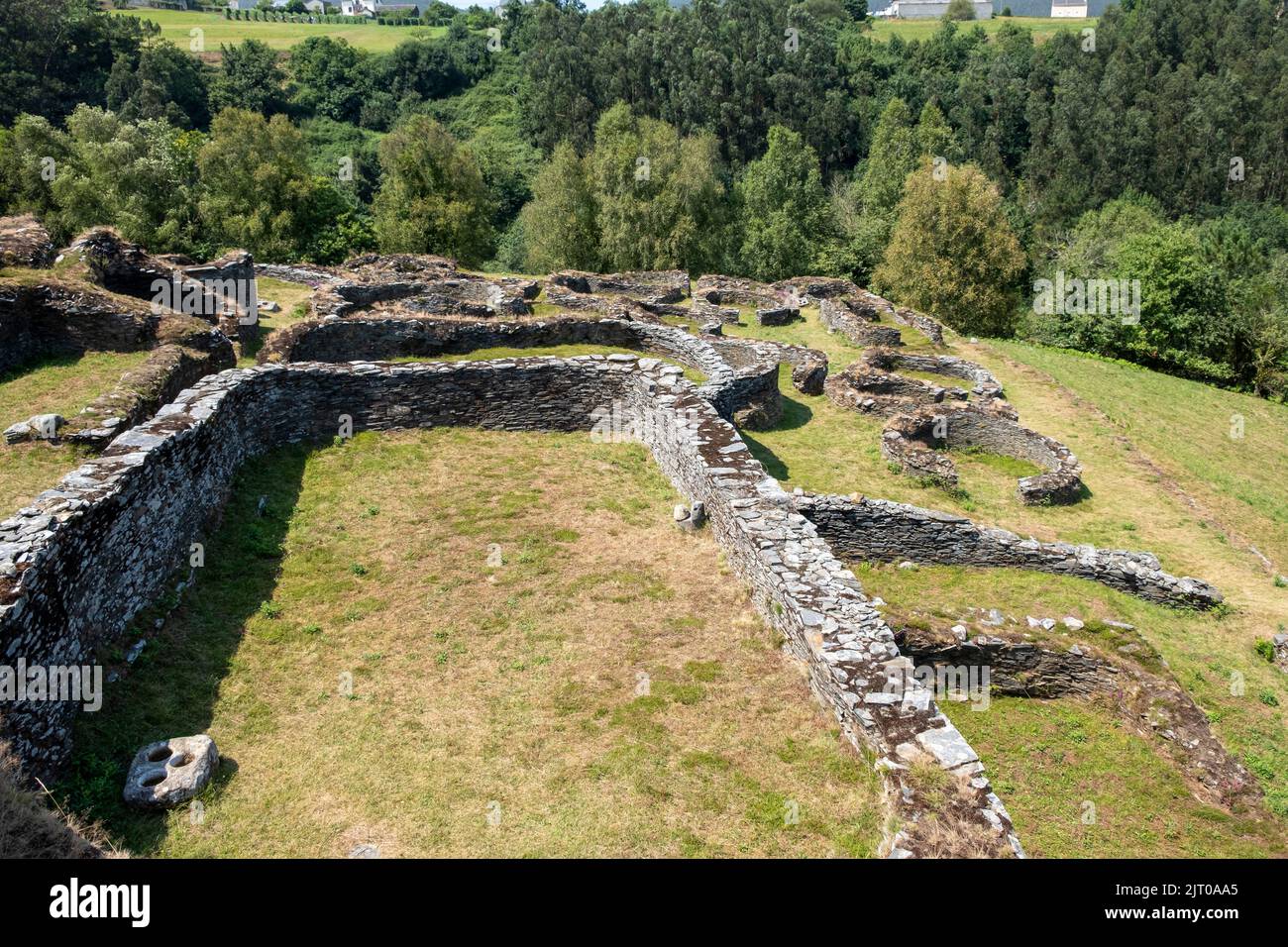 Castro de Coana, archaeological site from the Iron Age. Asturias, Spain ...