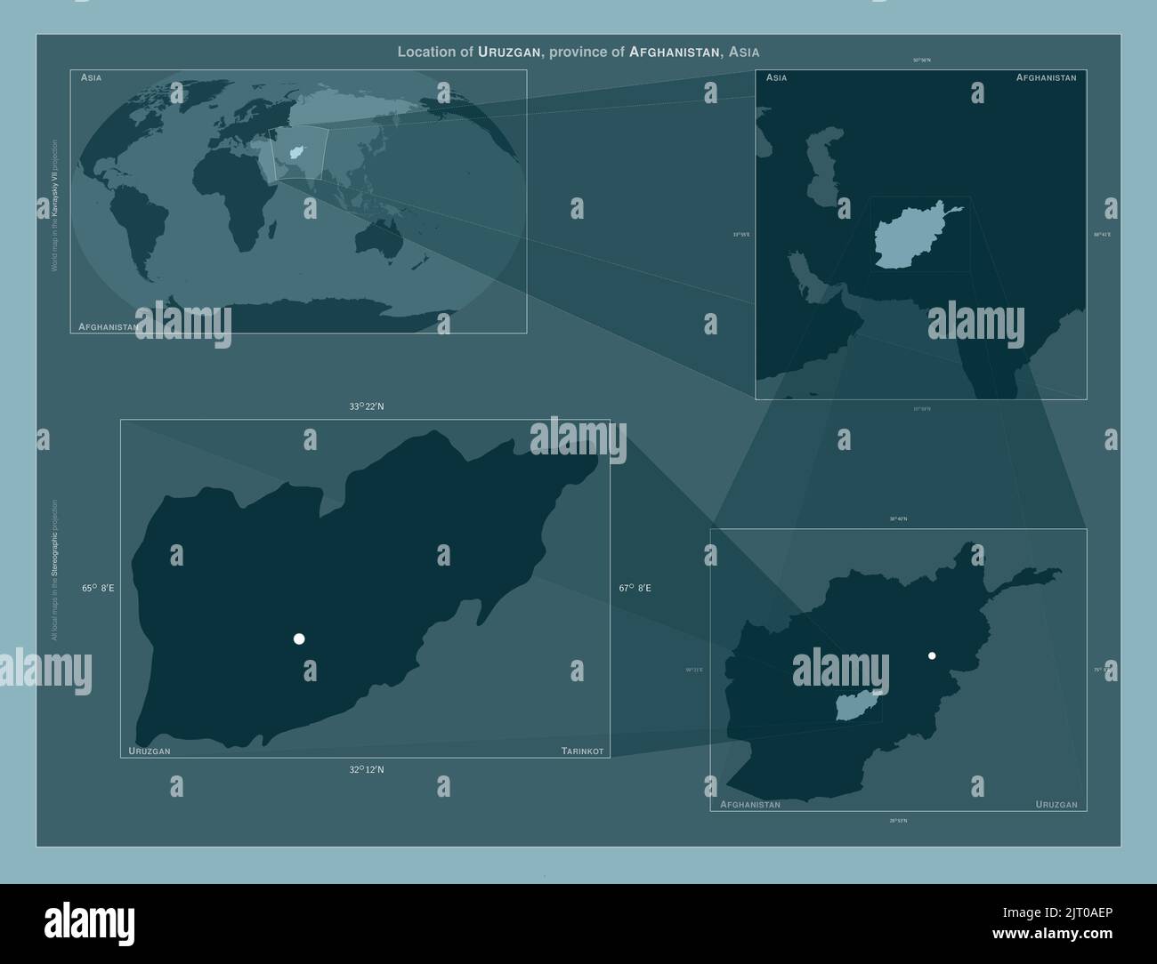 Uruzgan, province of Afghanistan. Diagram showing the location of the ...