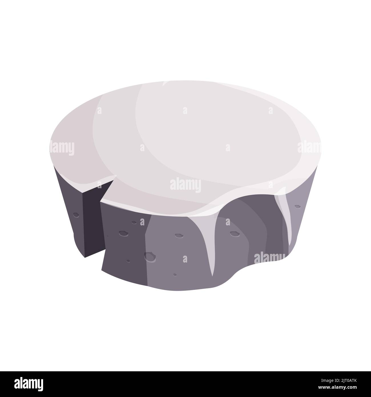 Isometric stone game boulder, textured and detailed isolated on white ...