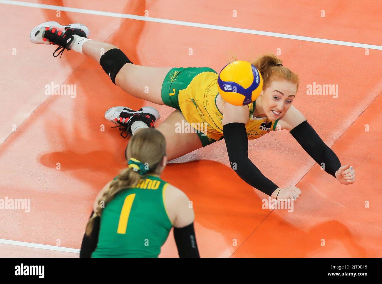 Pasig City, Philippines. 27th Aug, 2022. Kelly Lean (Top) of Australia ...