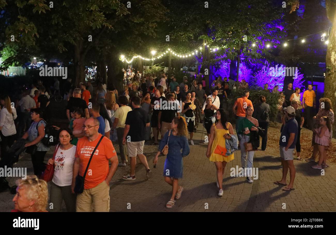 People enjoy during opening day of 35th Karlovac Beer Days in Karlovac ...
