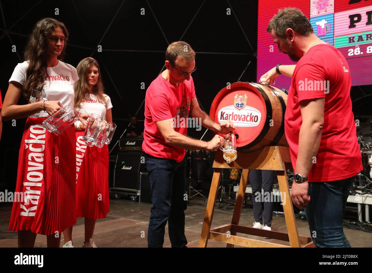 People enjoy during opening day of 35th Karlovac Beer Days in Karlovac ...