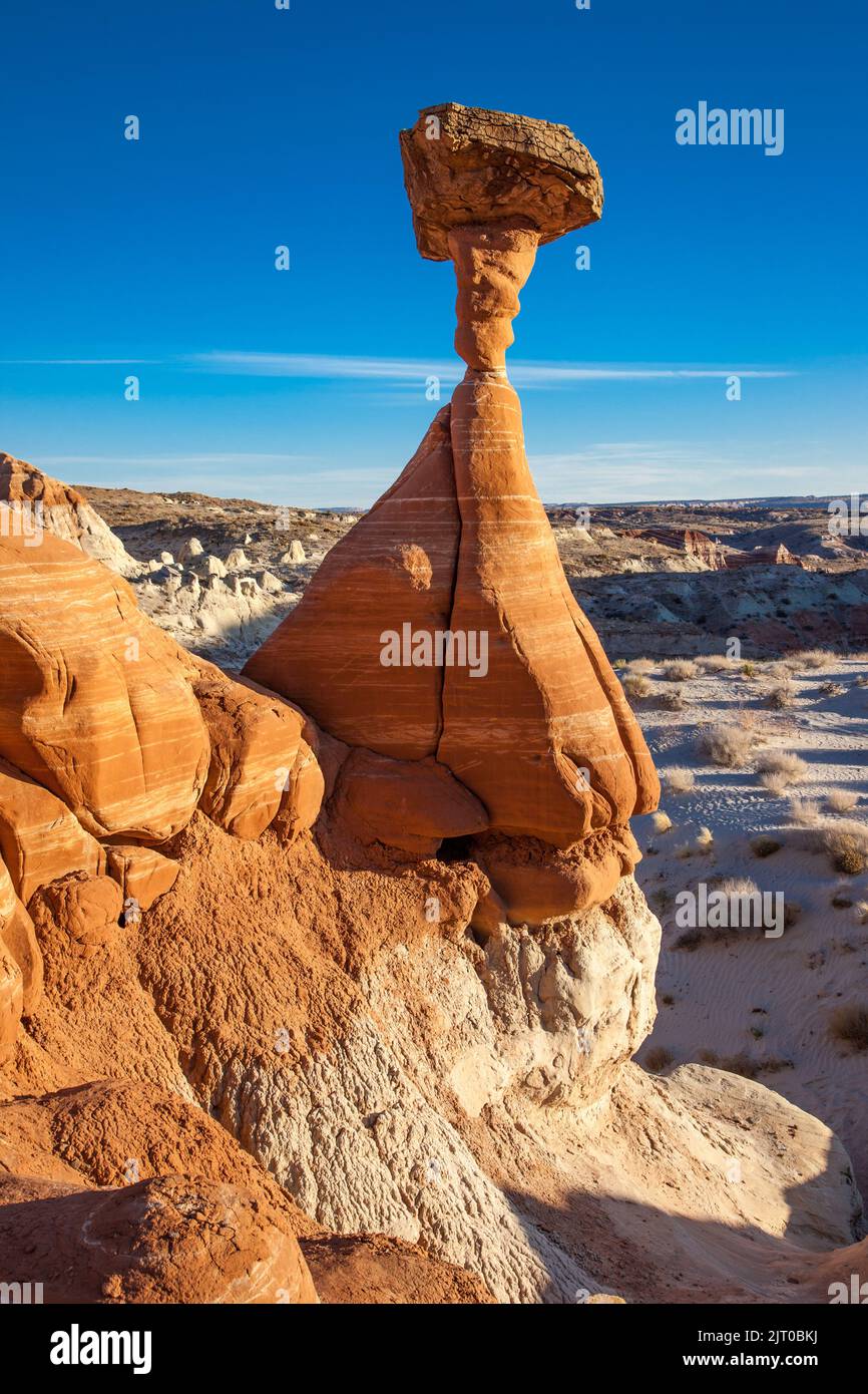 The Red Hoodoo or Toadstool Hoodoo, Paria Rimrocks, Grand Staircase ...