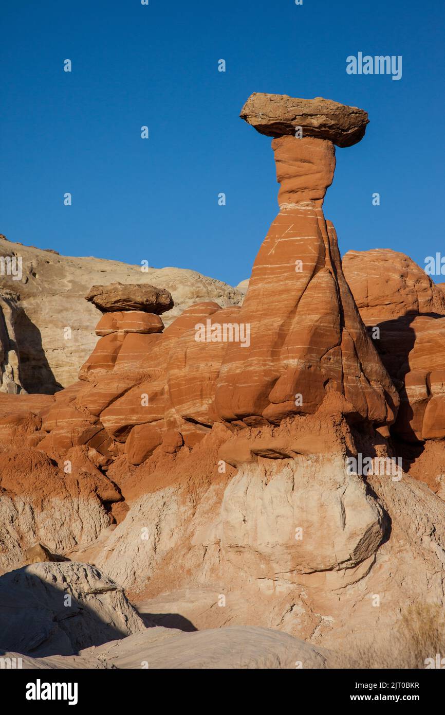 The Red Hoodoo or Toadstool Hoodoo, Paria Rimrocks, Grand Staircase ...