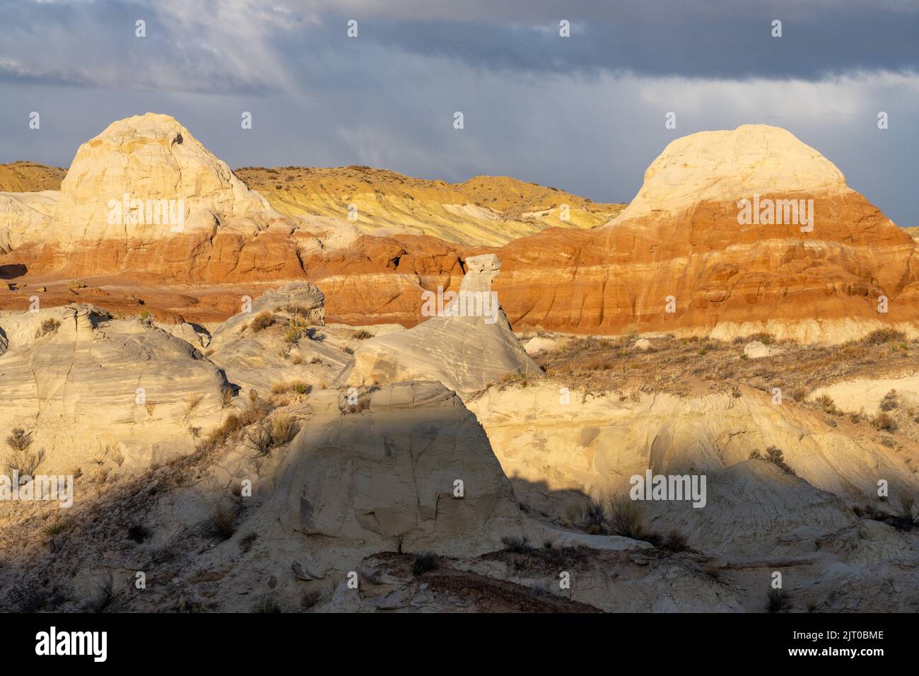 A sandstone hoodoo missing its capstone, Toadstools area, Paria ...