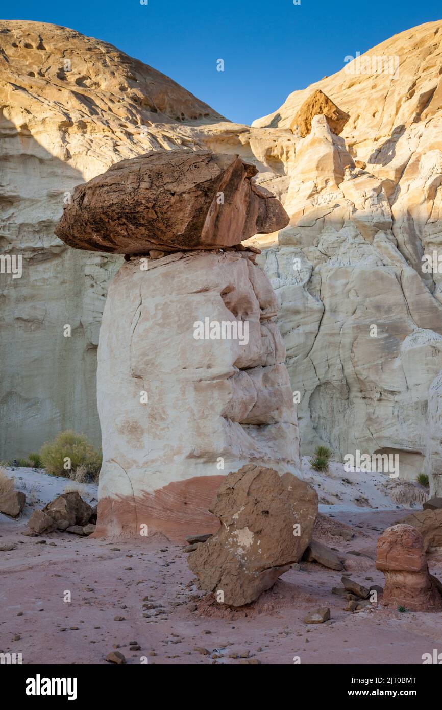A sandstone hoodoo, Toadstools area, Paria Rimrocks, Grand Staircase ...