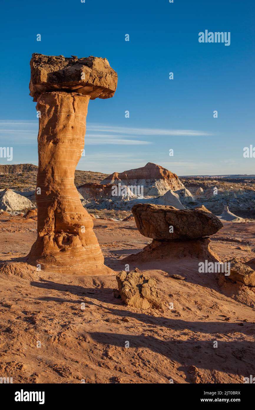 Sandstone hoodoos, Toadstools area, Paria Rimrocks, Grand Staircase ...