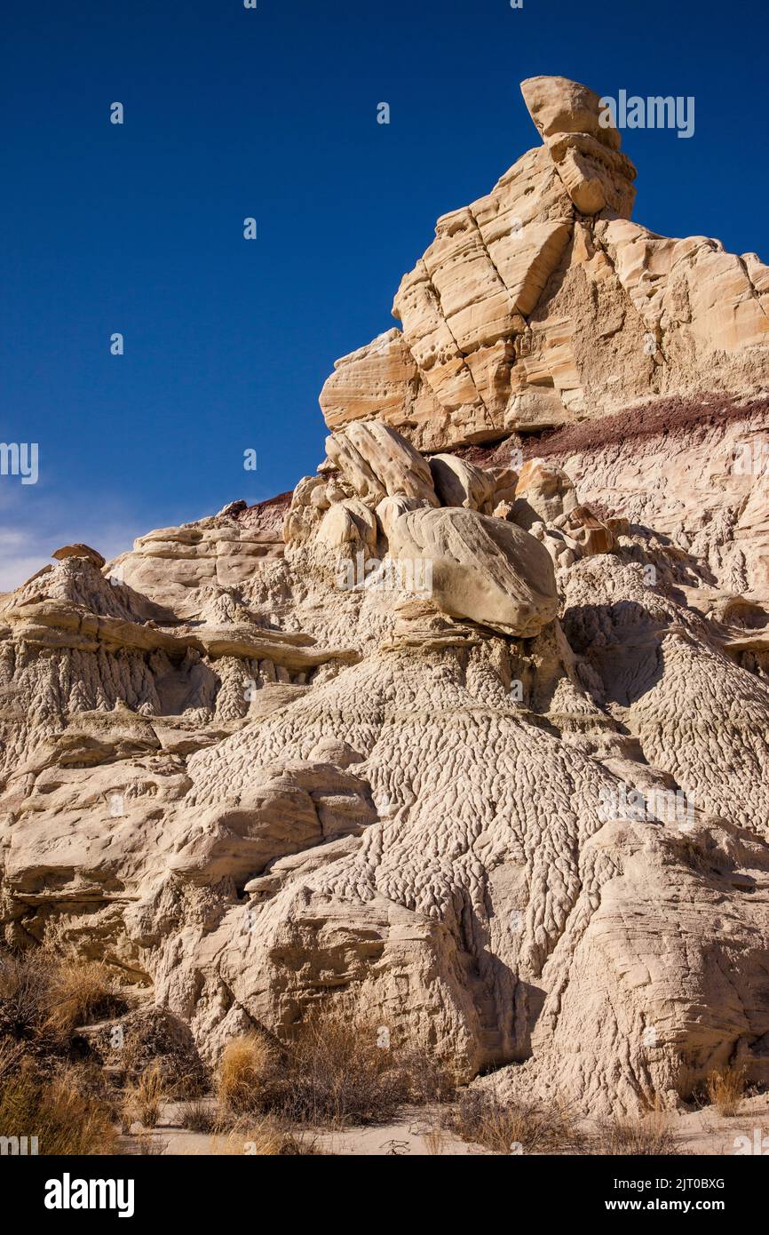 Eroded formations in the Lower White Rocks of the Paria Rimrocks, Grand ...
