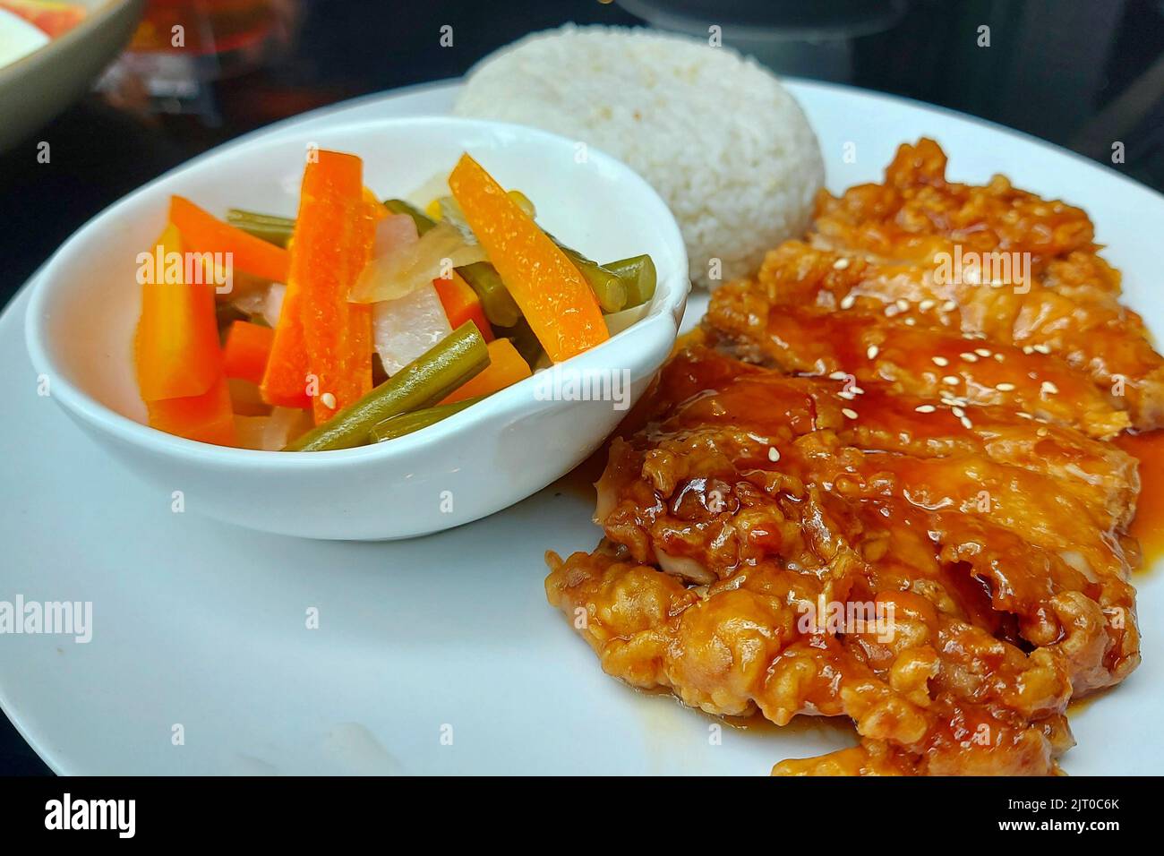 Chicken Rice at Cafe Resto Jakarta Indonesia Stock Photo - Alamy