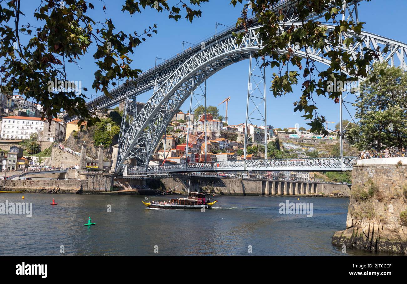 Traditional Boats on the Douro River in Porto Harbour Stock Photo - Alamy