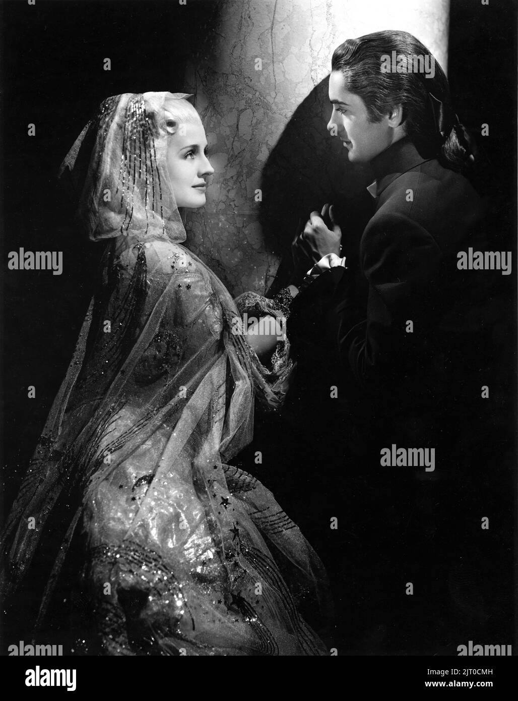 NORMA SHEARER and TYRONE POWER Portrait by LASZLO WILLINGER in MARIE ...