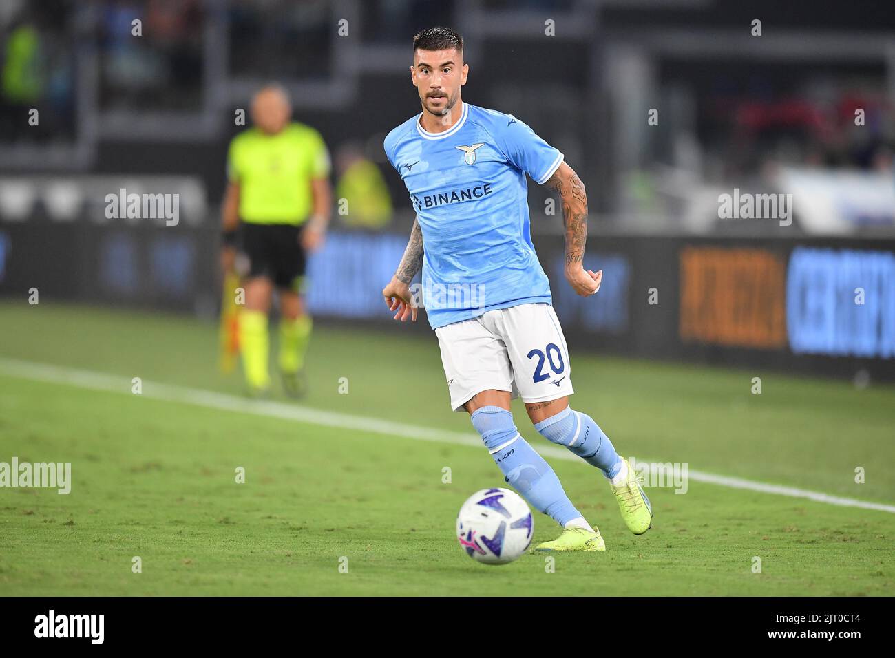 Olimpico stadium, Rome, Italy, August 26, 2022, Mattia Zaccagni (lazio ...