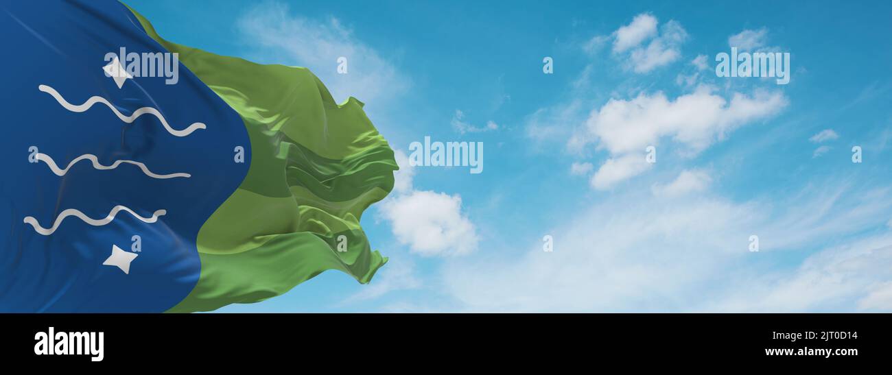 official flag of Bellingham, Washington untied states of America at ...