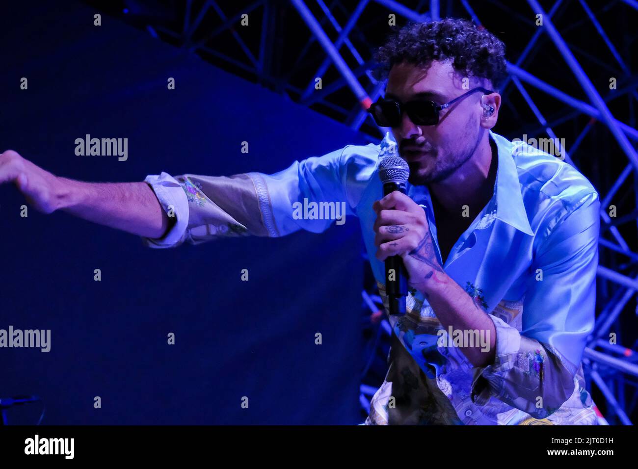 Carl Brave during the Italian singer Music Concert CARL BRAVE - Summer ...