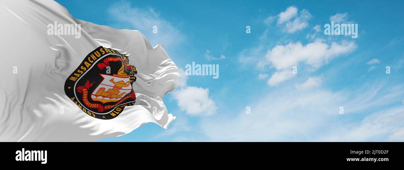 official flag of Bridgewater, Massachusetts untied states of America at ...