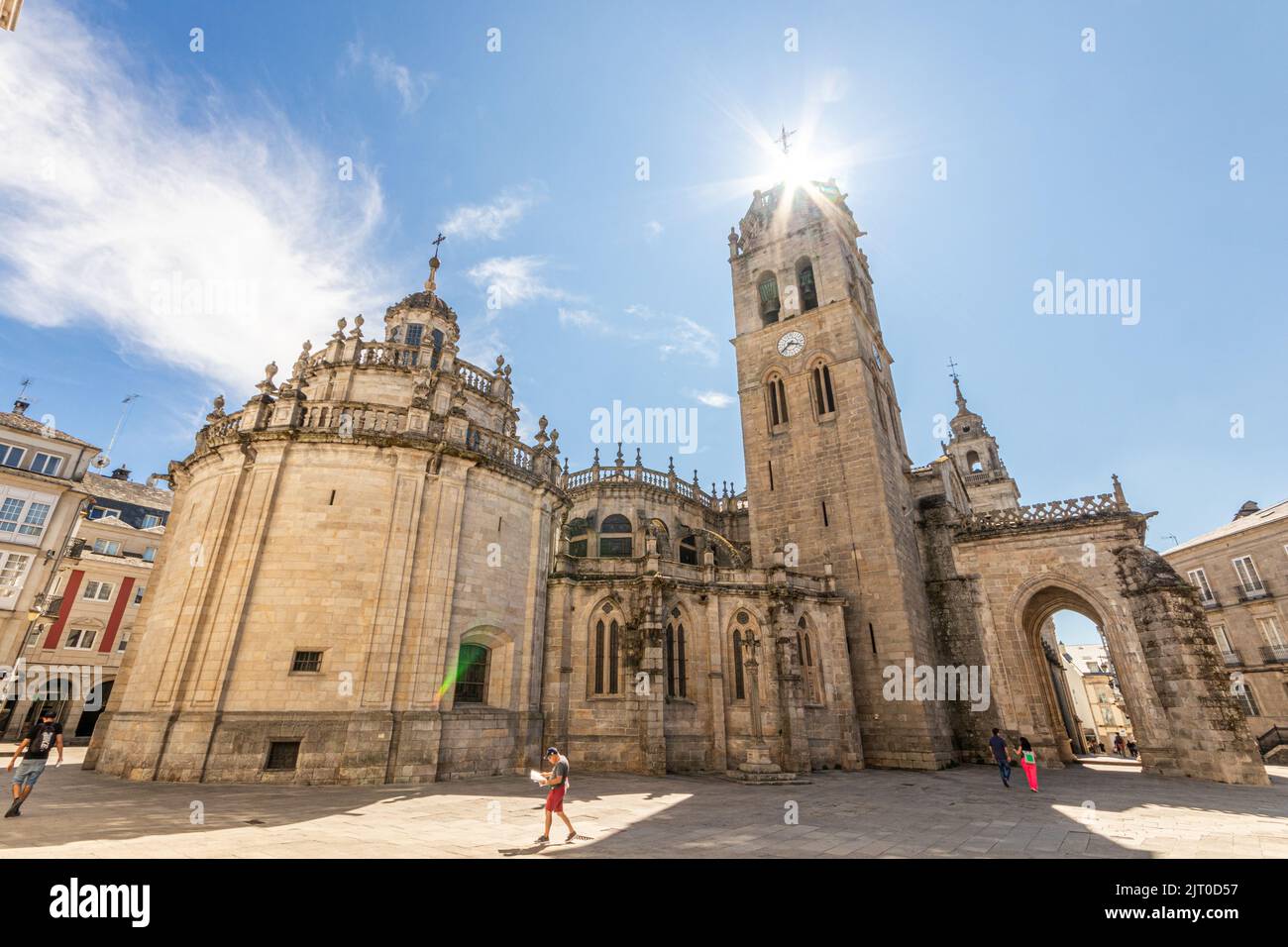 Lugo, Spain. The Catedral de Santa Maria (Saint Mary's Cathedral), a ...