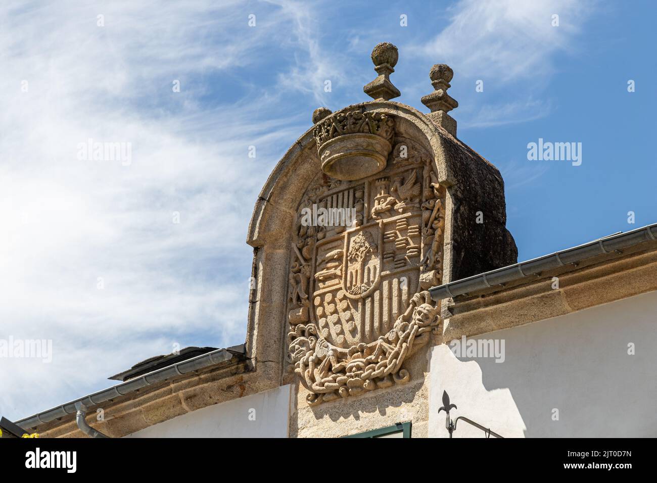 Lugo, Spain. The Pazo de Orban e Sangro, one of the ancient palace ...