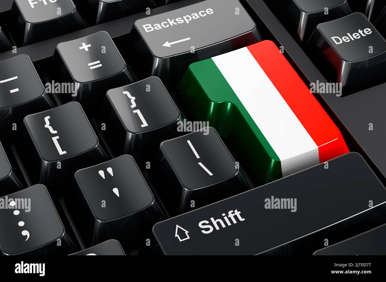 Irish flag painted on computer keyboard. Online business, education in ...