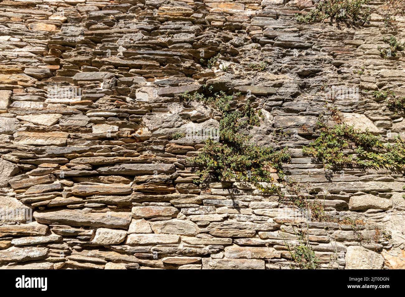 Lugo, Spain. The walls of the ancient Roman city of Lucus Augusti. A ...