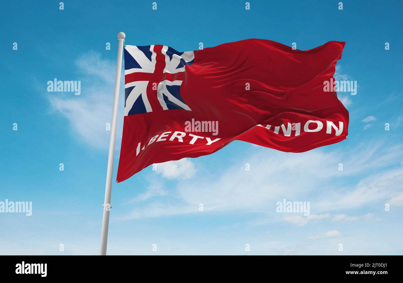 official flag of Taunton, Massachusetts untied states of America at ...