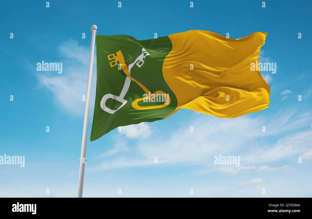 official flag of Toa Baja, Puerto Rico untied states of America at ...