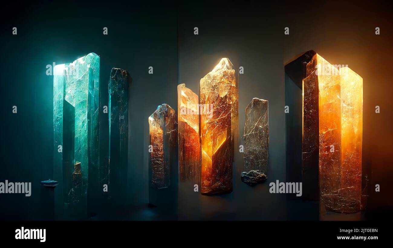Expensive mineral crystal ingots shiny with light Stock Photo - Alamy