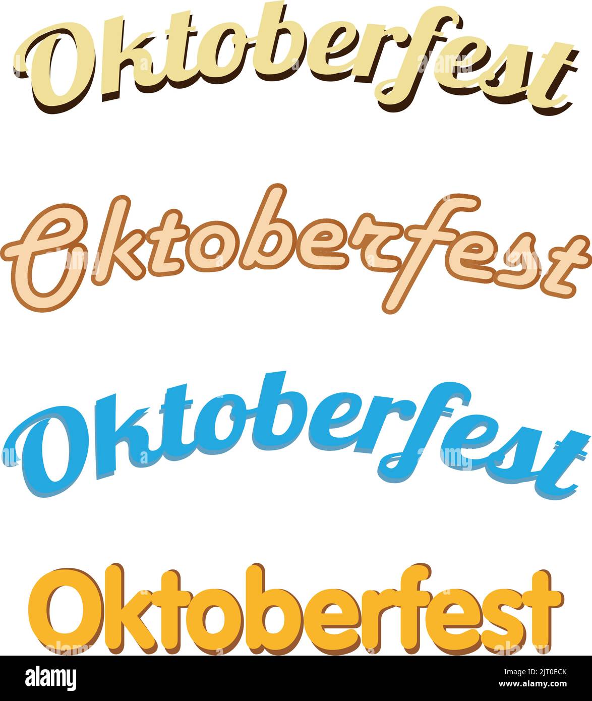 Vector set of 4 pcs inscriptions German Bavarian beer festival ...