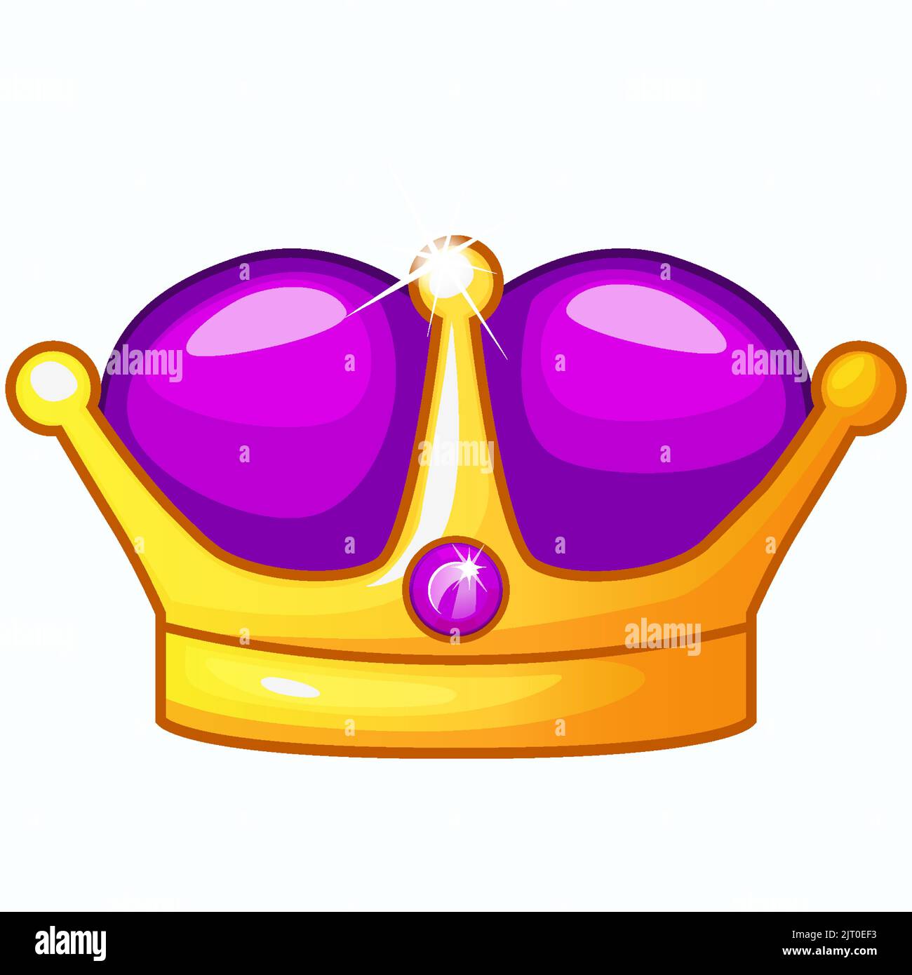 Vector golden crown, isolated cartoon object Stock Vector Image & Art ...
