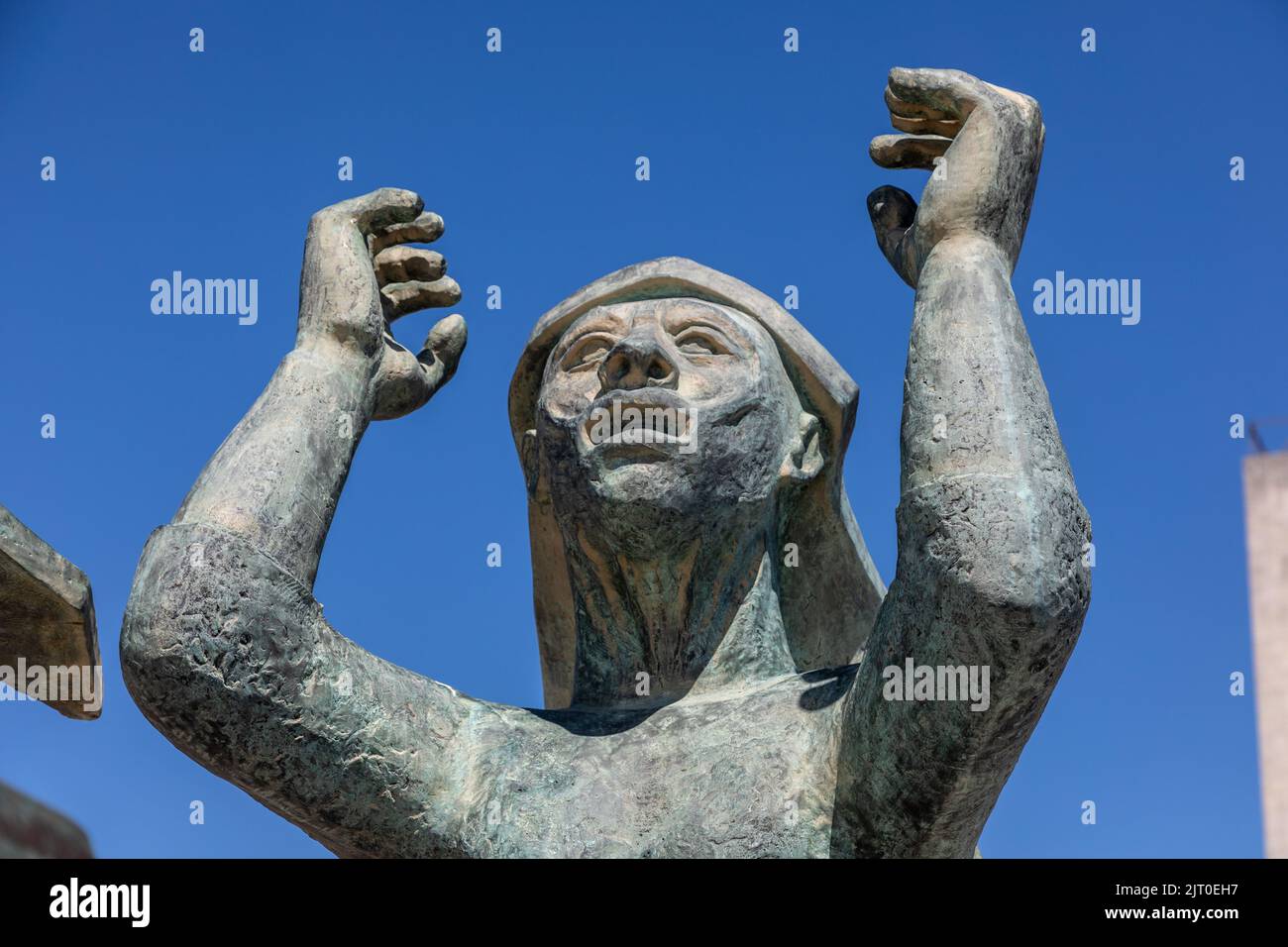 Tragedia Do Mar Statue On Praia De Titan Beach Porto Portugal Stock ...