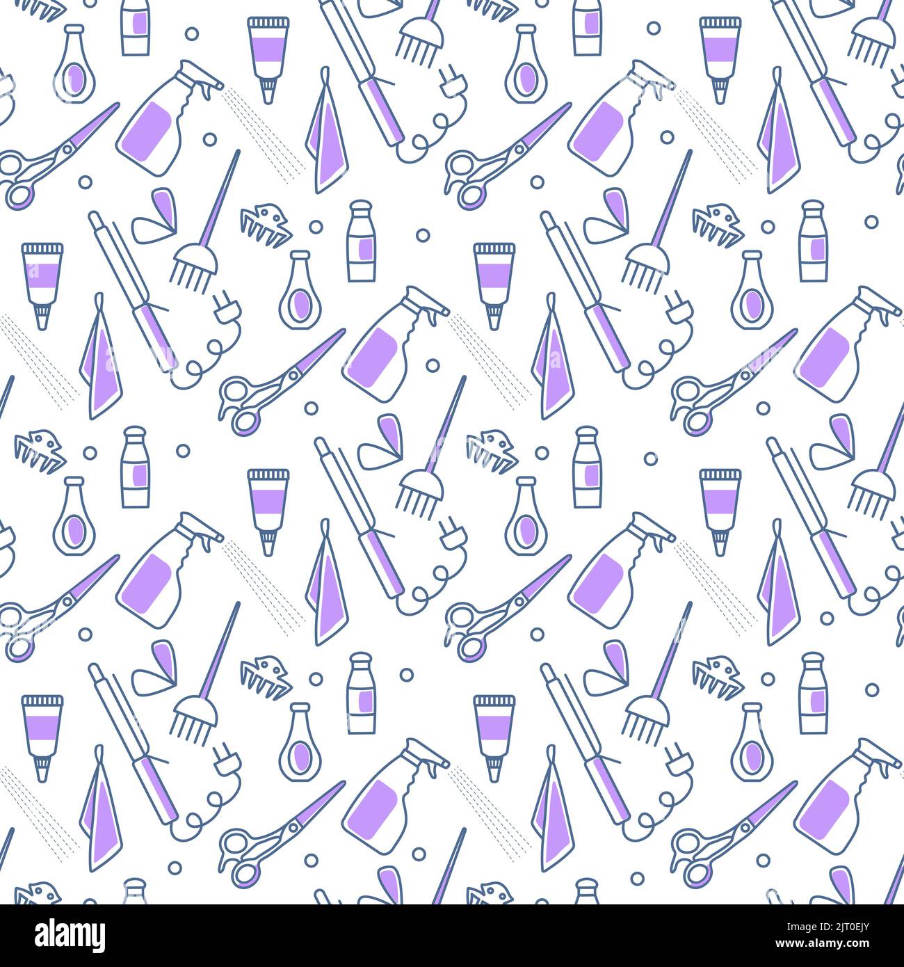 Vector Barbershop seamless pattern Illustration Professional ...
