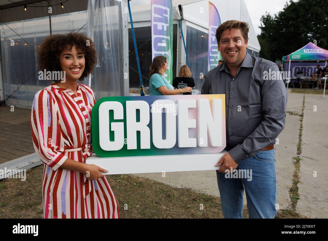 Groen new co-chairwoman Nadia Naji and Groen new co-chairman Jeremie ...